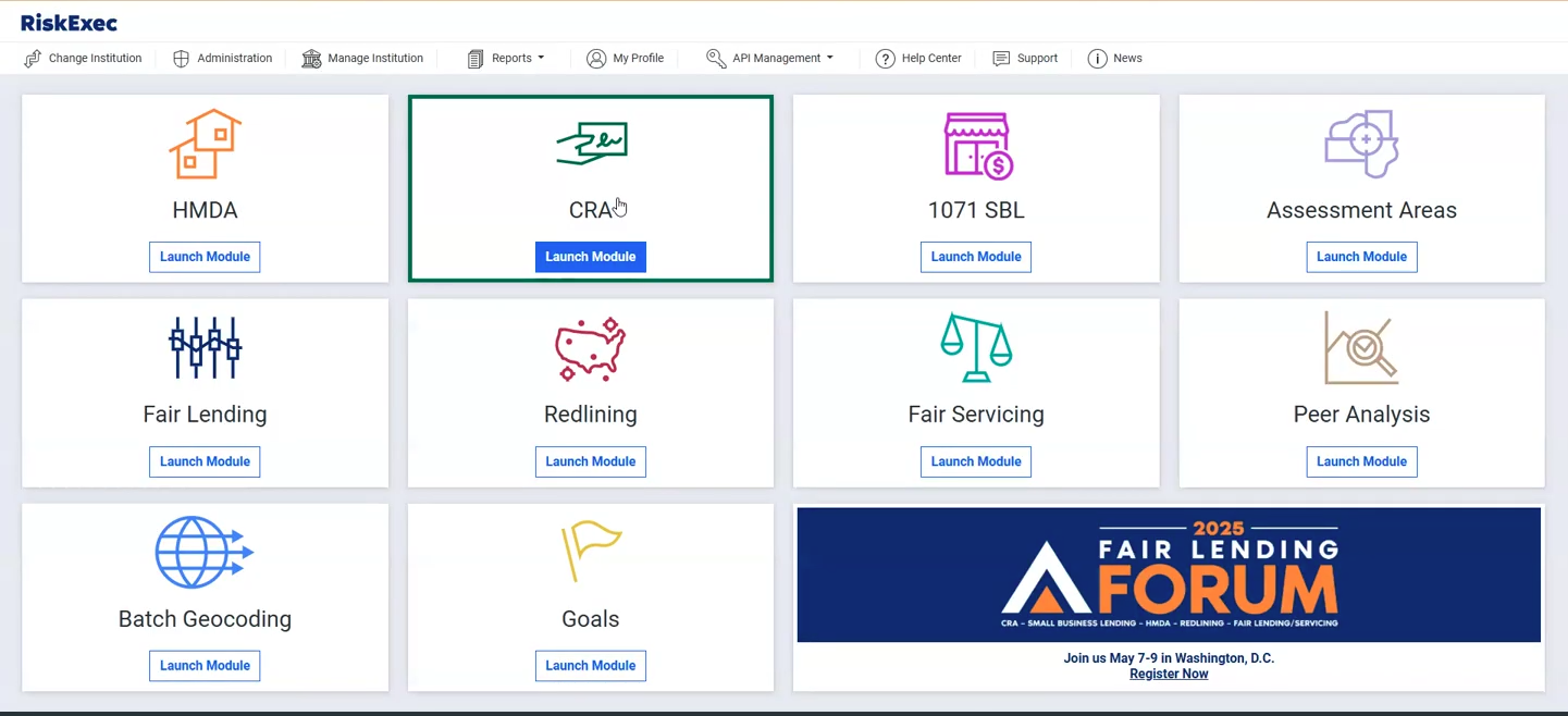 CRA Module - RiskExec Compliance Reporting & Analysis Software